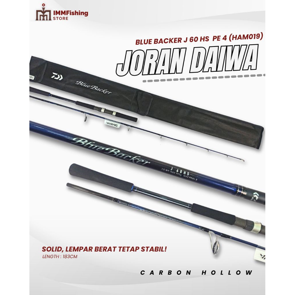 Jual JORAN DAIWA BLUE BACKER | Tongkat Pancing | Fishing Rod | Shopee ...
