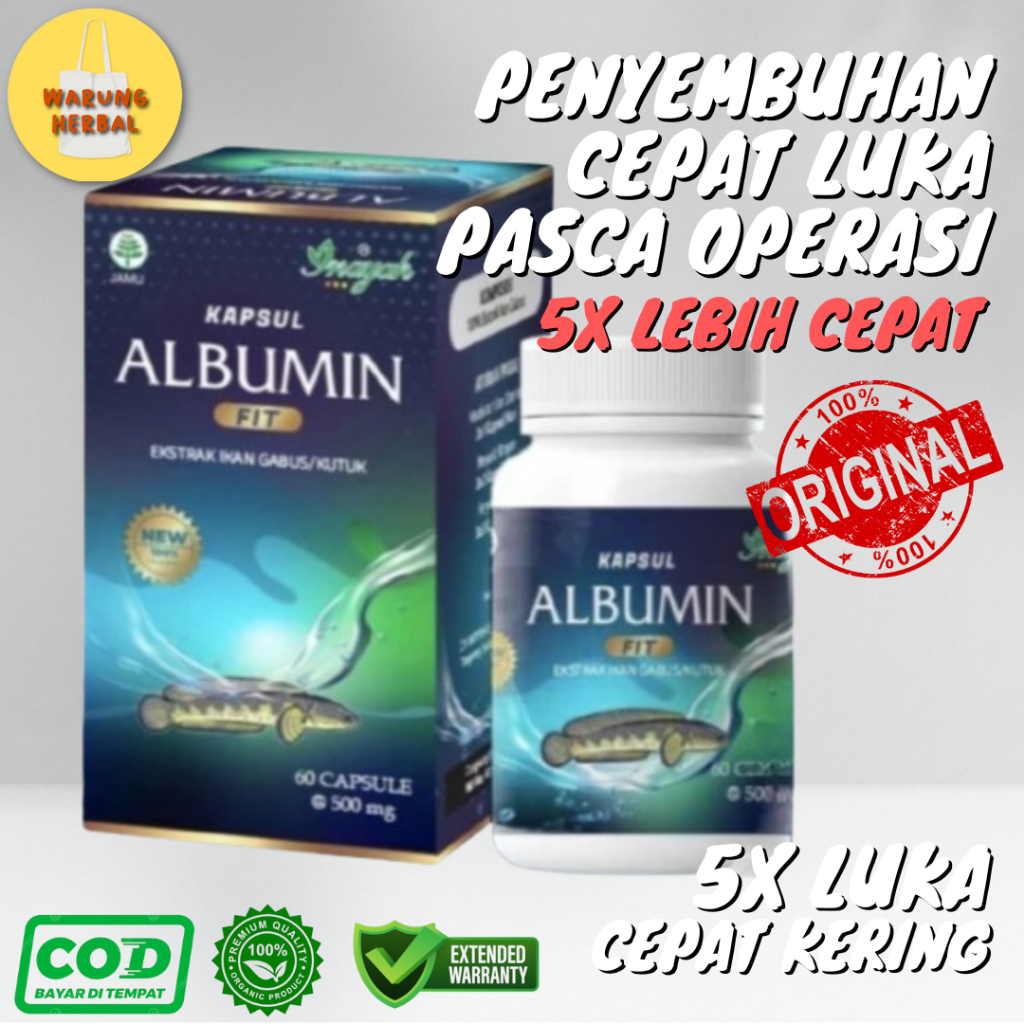 Jual [COD] ORIGINAL KAPSUL ALBUMIN FIT PREMIUM 5X CEPAT SEMBUH PASCA ...