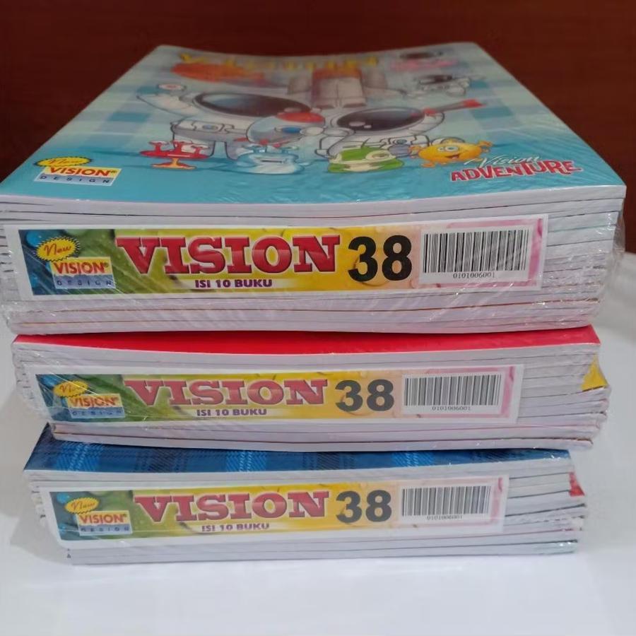 Jual BUKU TULIS VISION ISI 38 LEMBAR (1 PACK ISI 10 BUKU) | Shopee ...