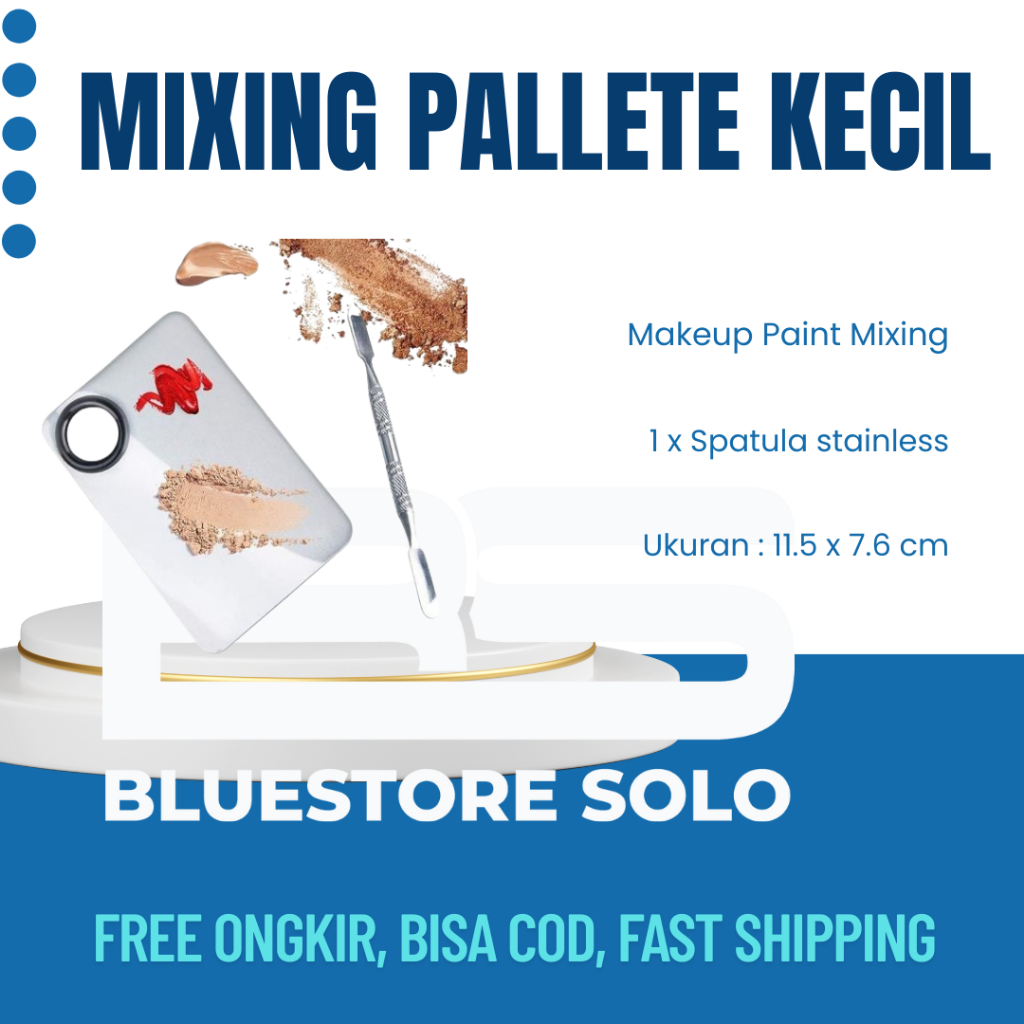 Jual Mixing Pallete Kecil Stainless Steel Alat Pencampur Makeup Kecil ...
