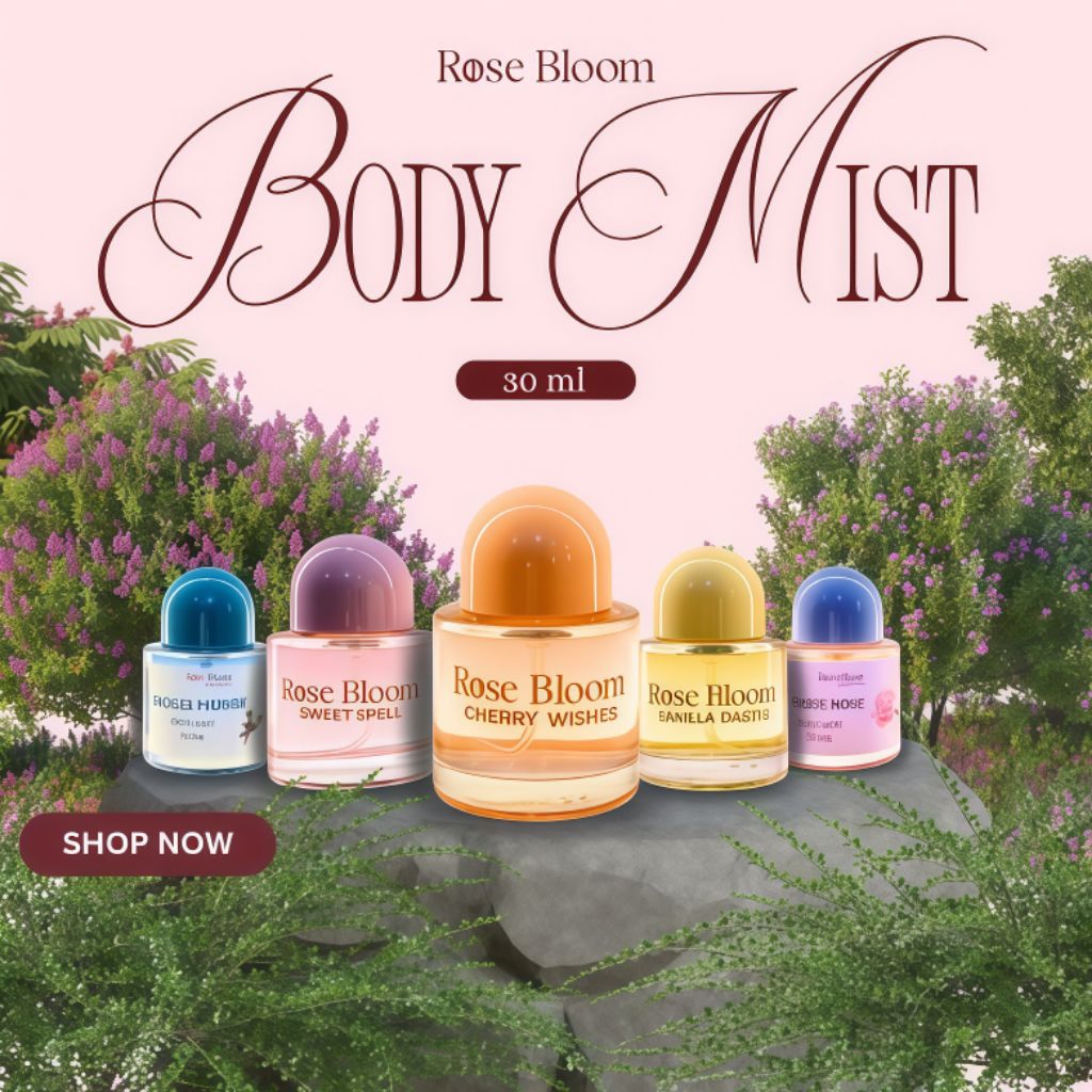 Jual Rose Bloom Scent || Body Mist 30 ML - Cherry Wishes, Sweet Spell ...