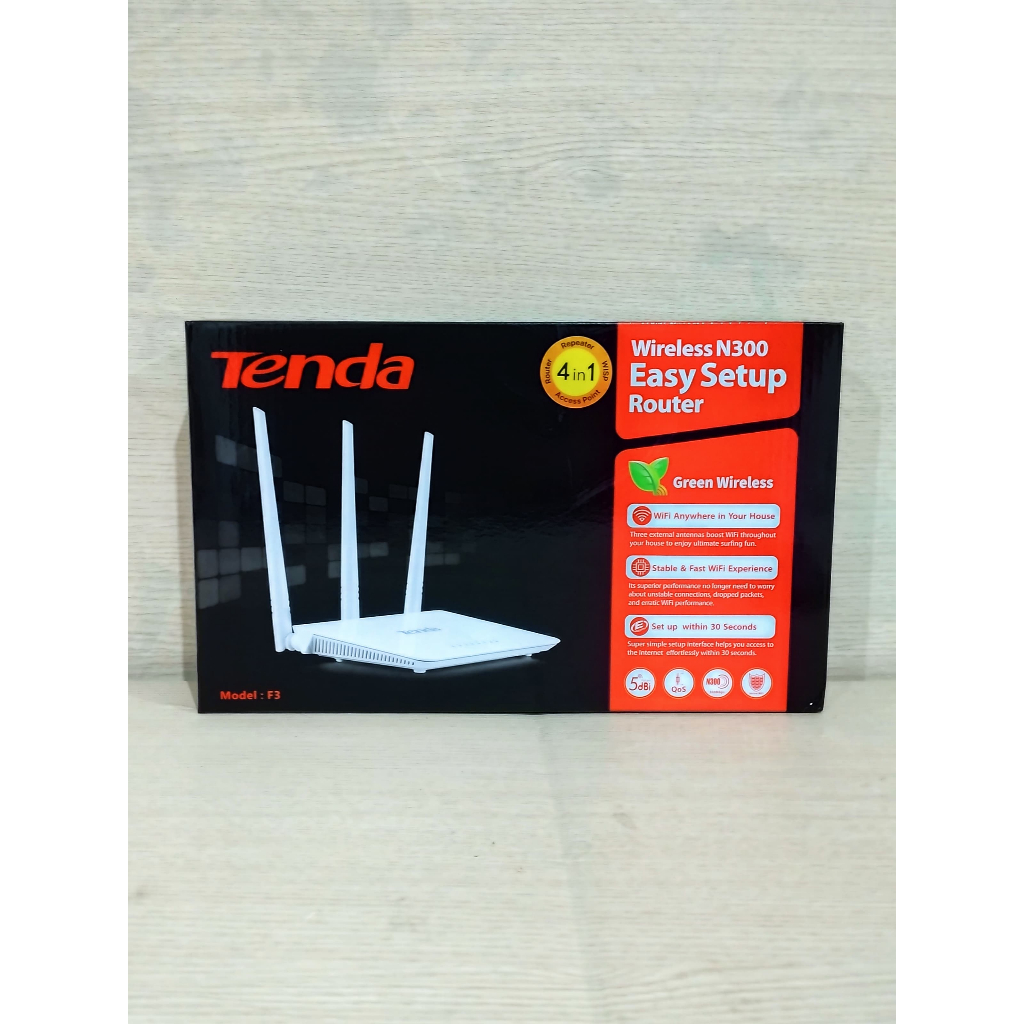 Jual Router TENDA F3, N301 Router Wireless 300Mbps Hight Power Router ...