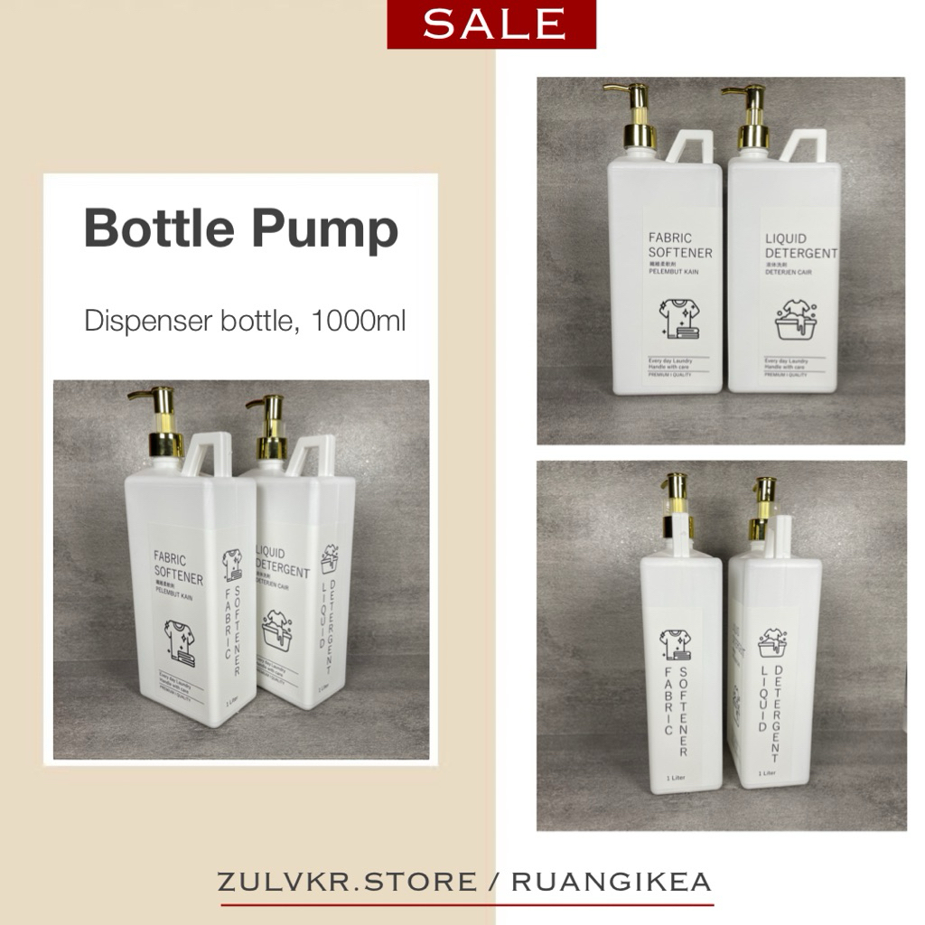 Jual [V6.6] Botol pump laundry aesthetic refill GOLD Botol pump Sabun ...