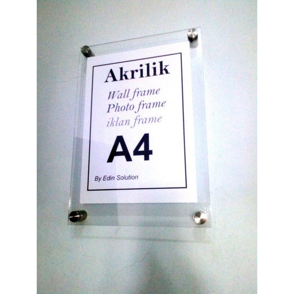 Jual Frame Poster Acrylic Akrilik 2mm Bening A4 + Baut 4pcs (30cm x ...