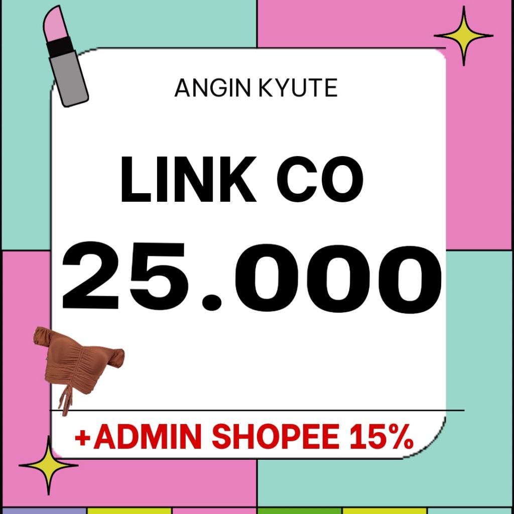 Jual link co 25.000 + admin shopee 20% | Shopee Indonesia