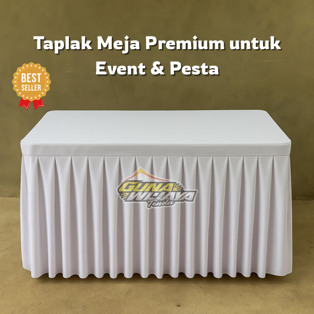 Jual Cover Meja Taplak Meja Warna Putih - Pesta, Catering, Resepsi ...