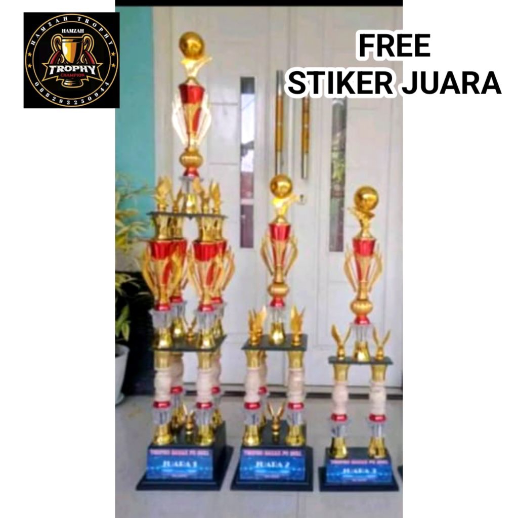 Jual trophy piala 1 set juara 123 ( kaki 8,kaki 4,kaki 2) | Shopee Indonesia