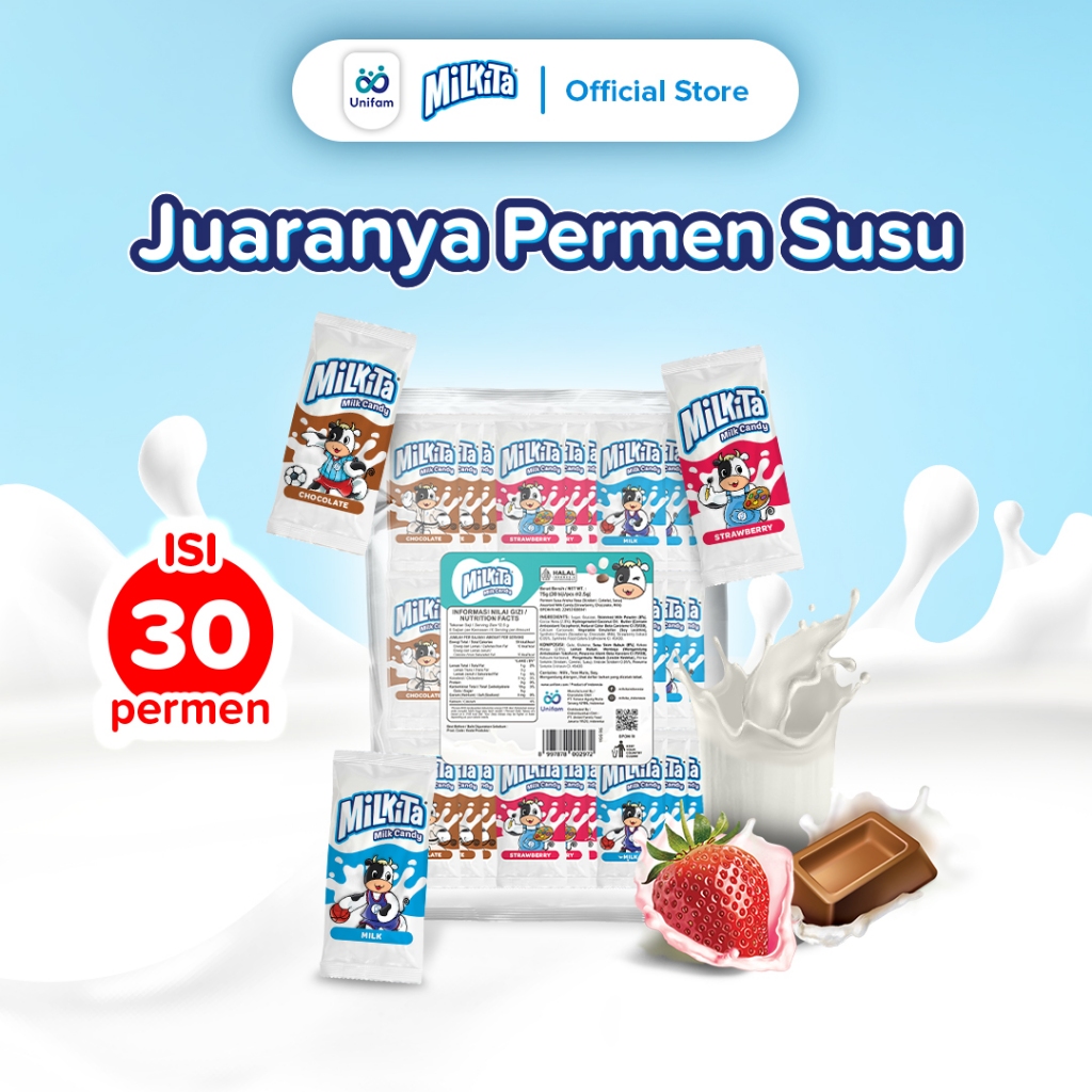 Jual Milkita Permen Susu Mix Renceng - Milk Candy 1 Bag (Isi 30Pcs ...