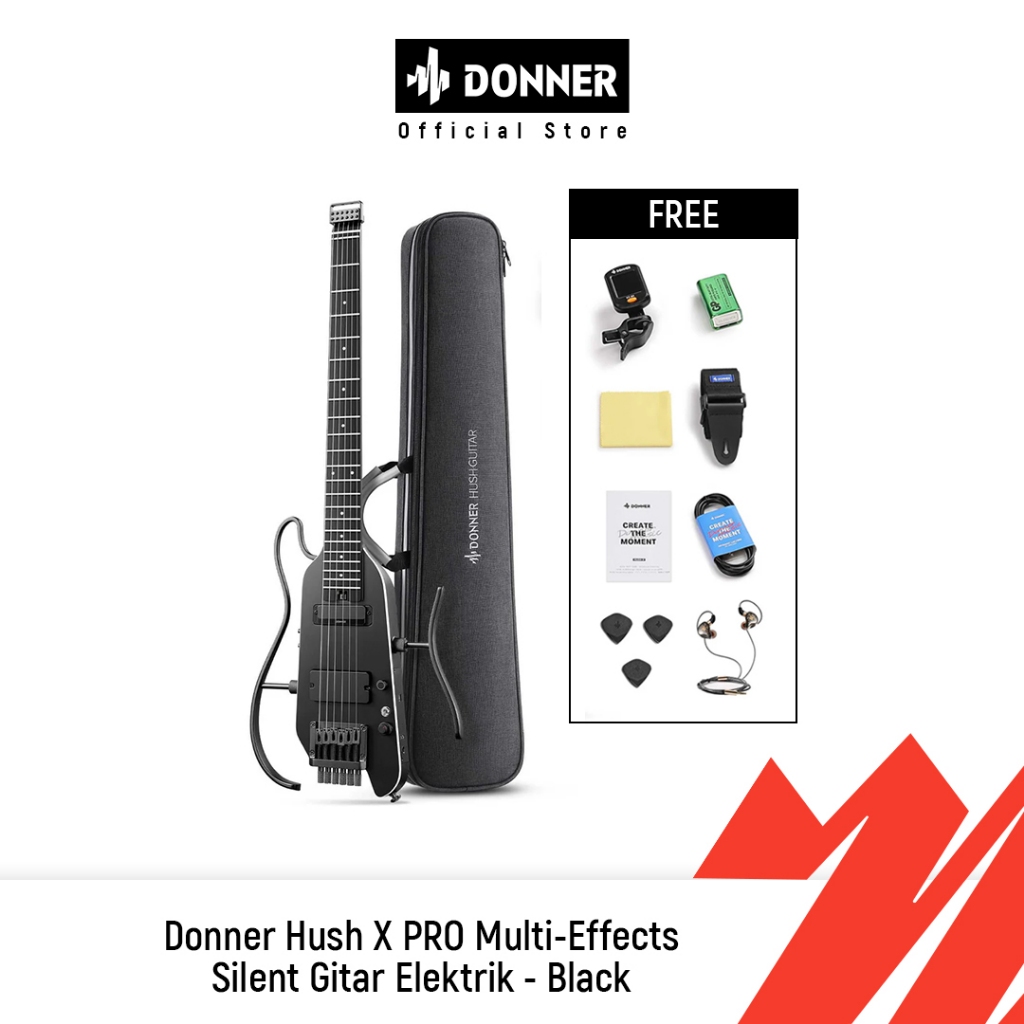 Jual Donner Hush X PRO Multi-Effects Silent Gitar Elektrik - Black ...
