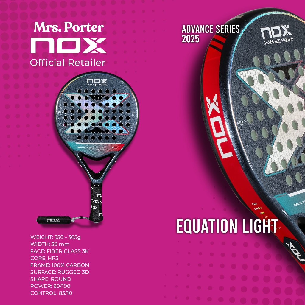 Jual NOX EQUATION LIGHT W ADVANCED PADEL RACKET 2025 | Shopee Indonesia
