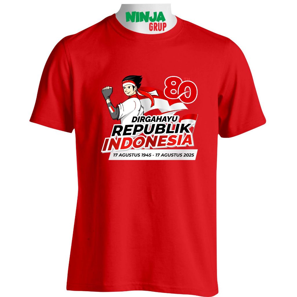 Jual KAOS 17 AGUSTUS ANAK DAN DEWASA 80th MERDEKA UNISEX DIGITAL ...