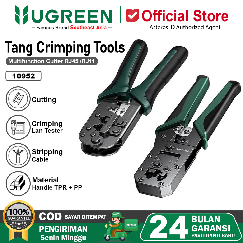 Jual UGREEN Tang Crimping Tool RJ45 RJ11 Lan Network Cable 6P 8P Alat ...