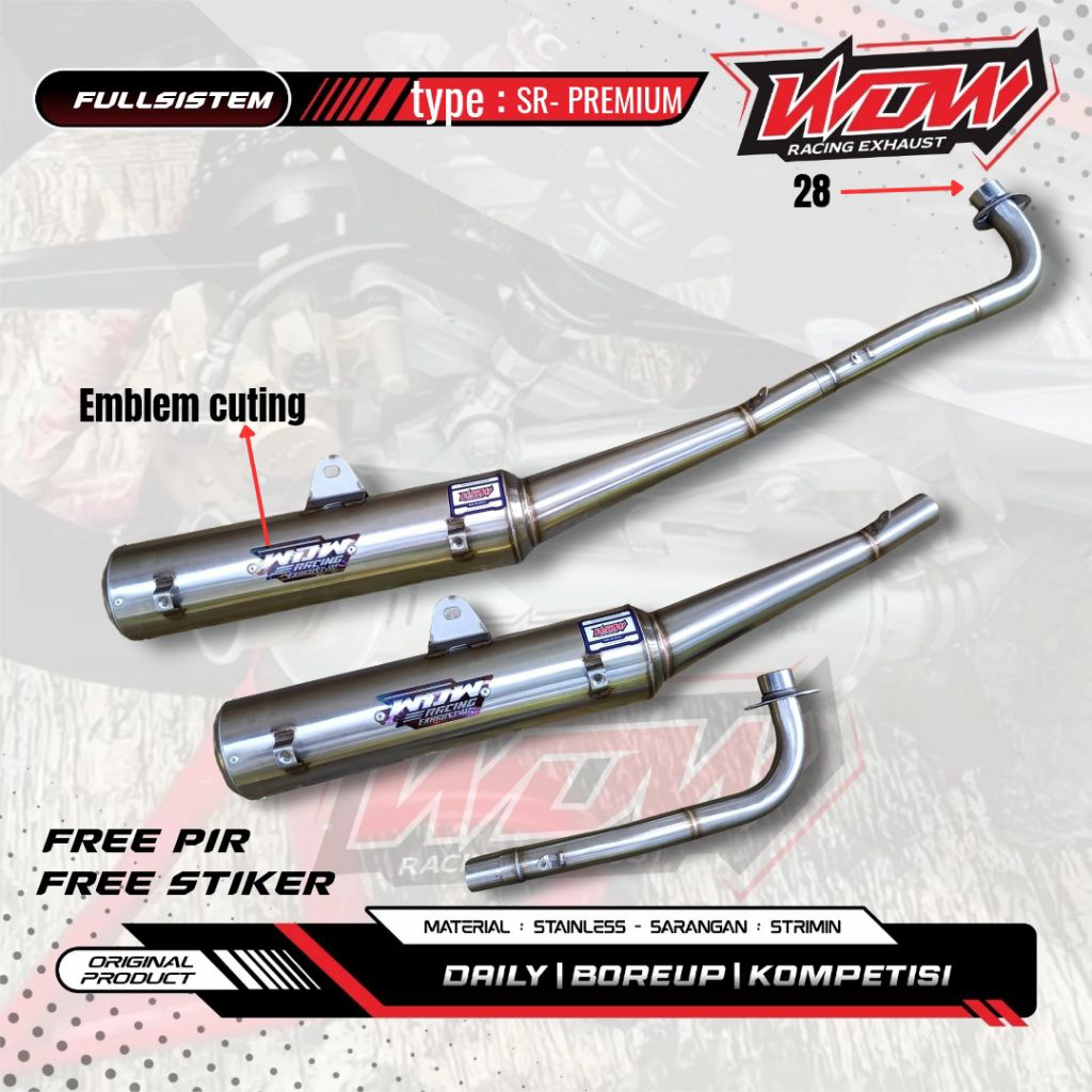 Jual knalpot standar racing Jupiterz /Vega r premium-sr original wdw ...