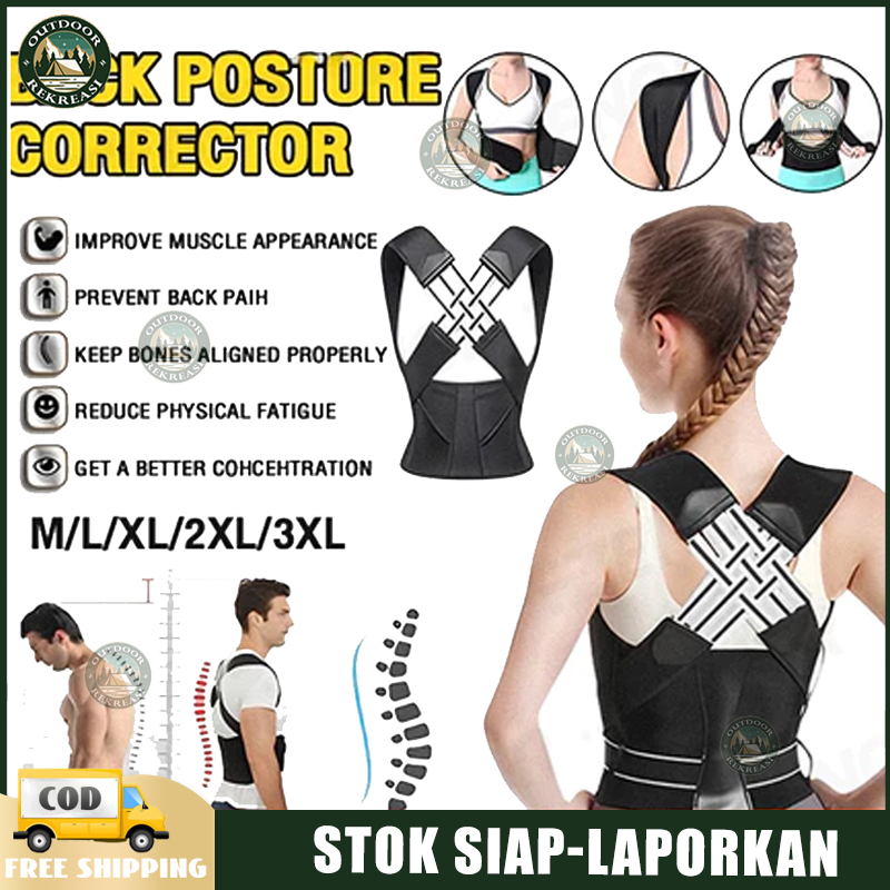 Jual 【COD】Penyangga Punggung Penegak Terapi Pinggang Korset Penyangga Pelurus Corrector Terapi ...