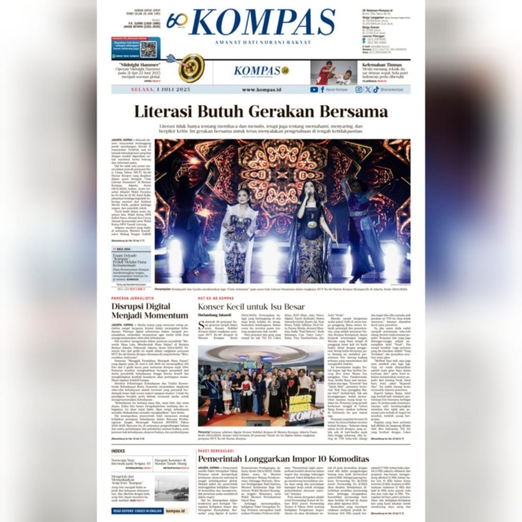 Jual KORAN KOMPAS EDISI AGUSTUS 2025 ( DIJUAL SATUAN ) | Shopee Indonesia