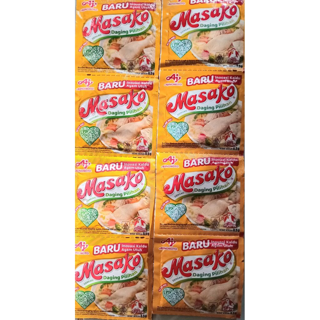 Jual Masako: Kaldu Ayam Premium, Daging Pilihan, 8,5g (Isi 12), Halal ...