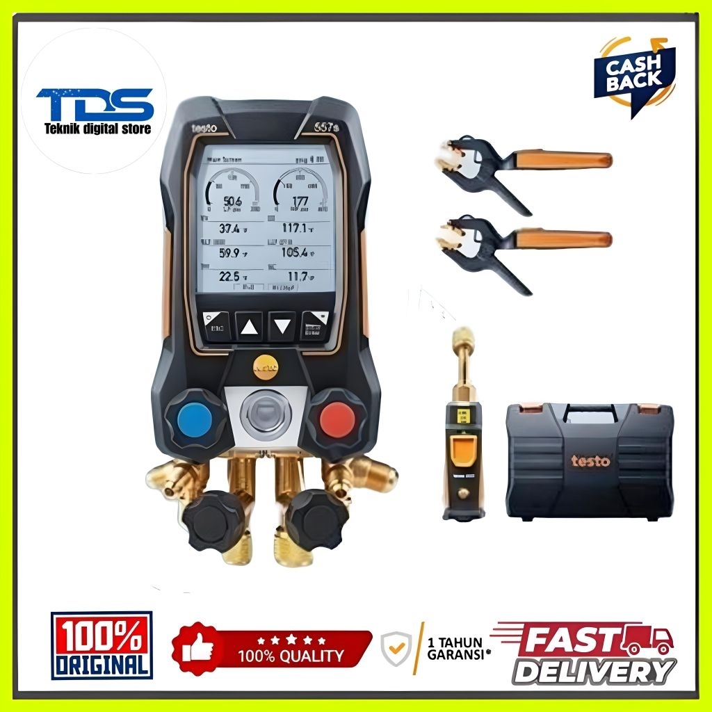 Jual Testo 557s Smart Vacuum Kit - Smart 4 Valves digital manifold ...