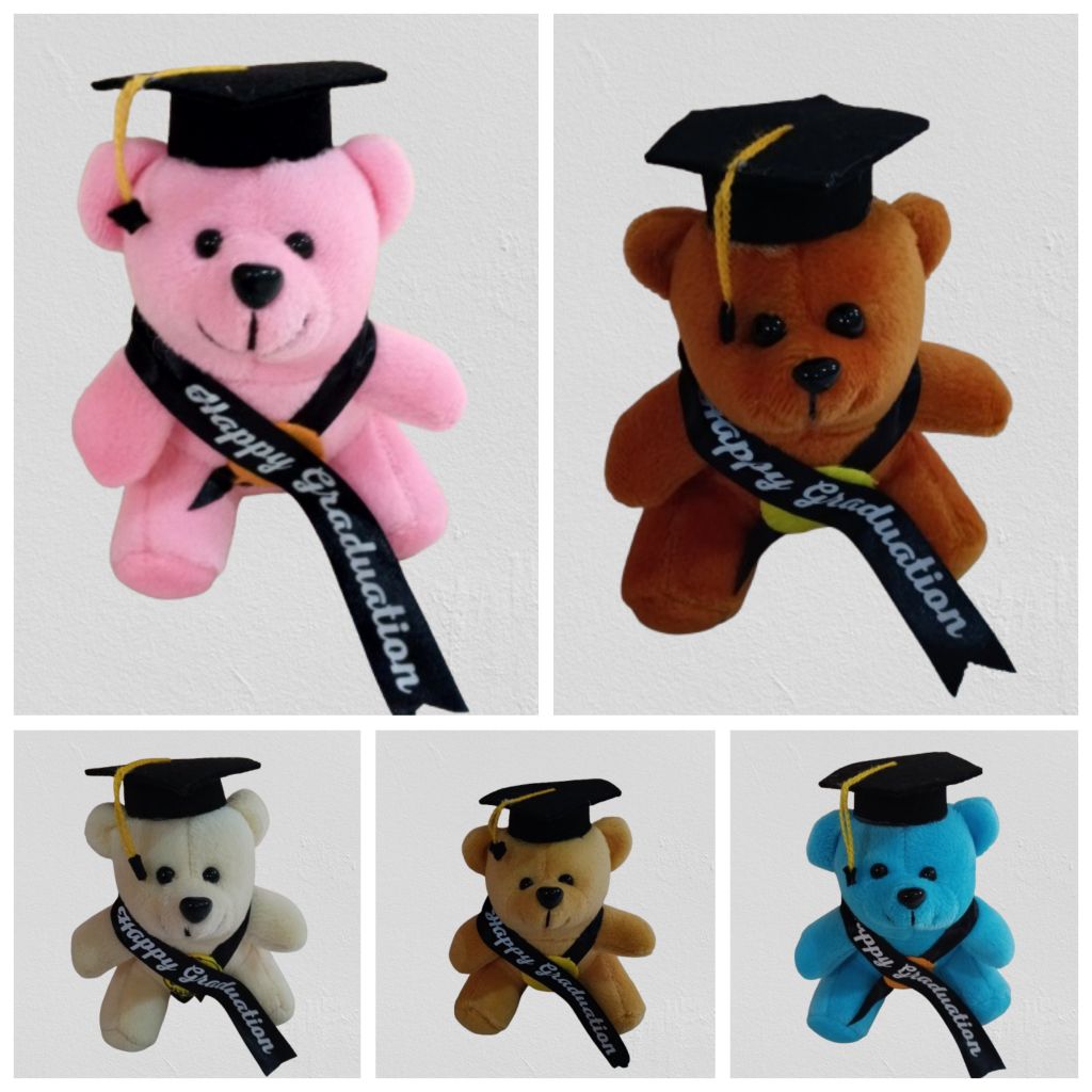Jual boneka bear wisuda graduation mini 12CM selendang | Shopee Indonesia