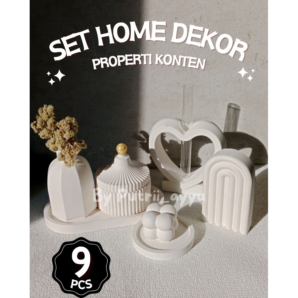 Jual PROPERTI KONTEN LENGKAP DENGAN BUNGA KERING 9PCS | SET PROPERTI ...