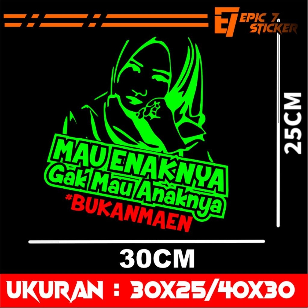 Jual New stiker hologram kata mau enak nya g mau anaknya untuk stiker ...