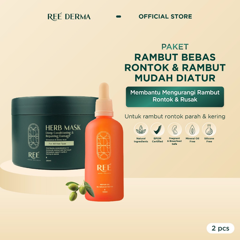 Jual Ree Derma Wellness - Bundle Special Price - Hair Oil Repair 100ML ...