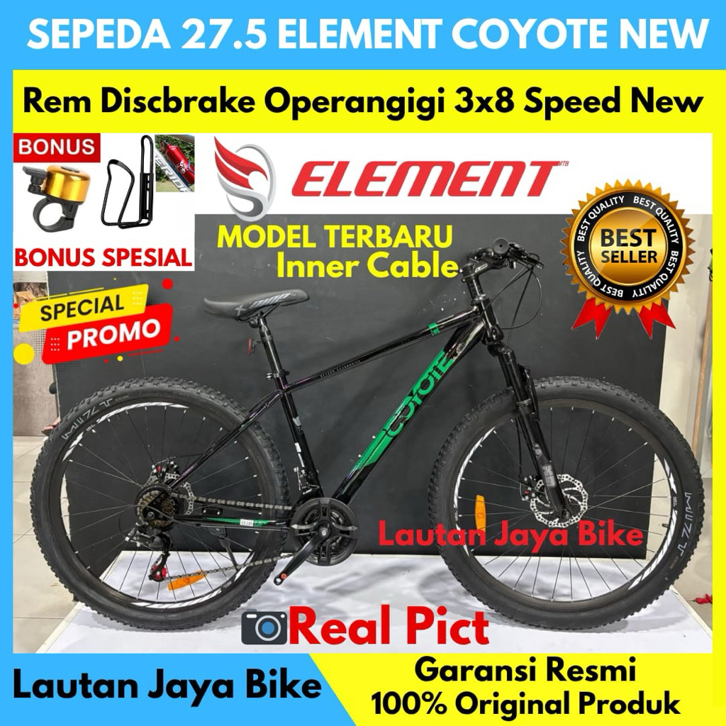 Jual Sepeda Gunung 27.5 MTB Element Coyote Rem Discbrake Operangigi ...
