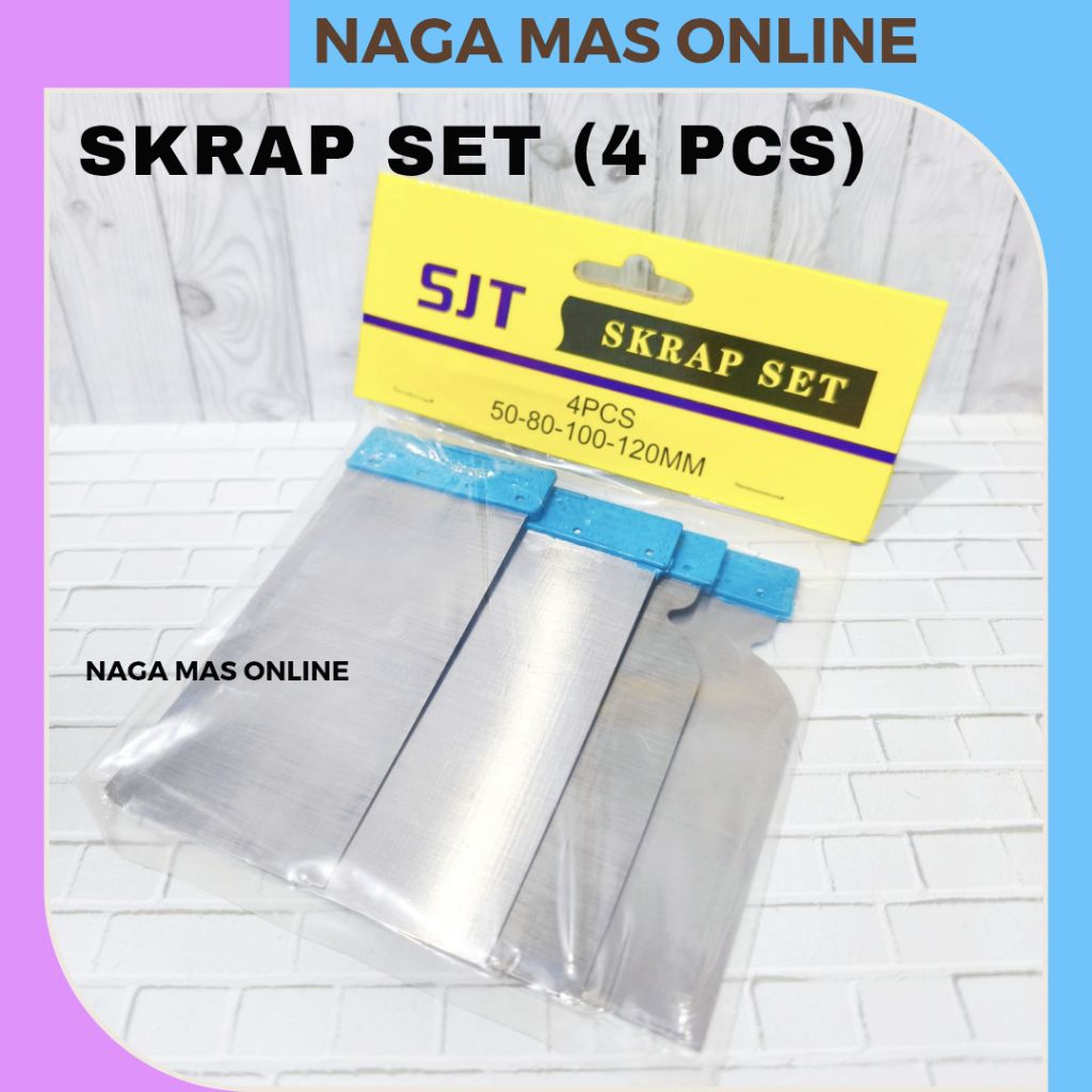 Jual SKRAP SET 4 PCS / KAPE SET / SCRAPER 4 PCS / SKRAP PLAT SJT ...