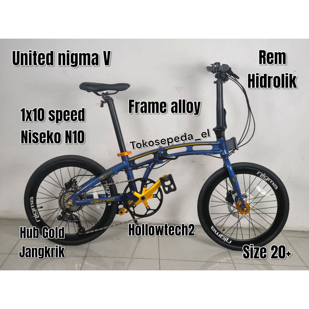 Jual sepeda lipat united nigma 5 size 20+ | Shopee Indonesia