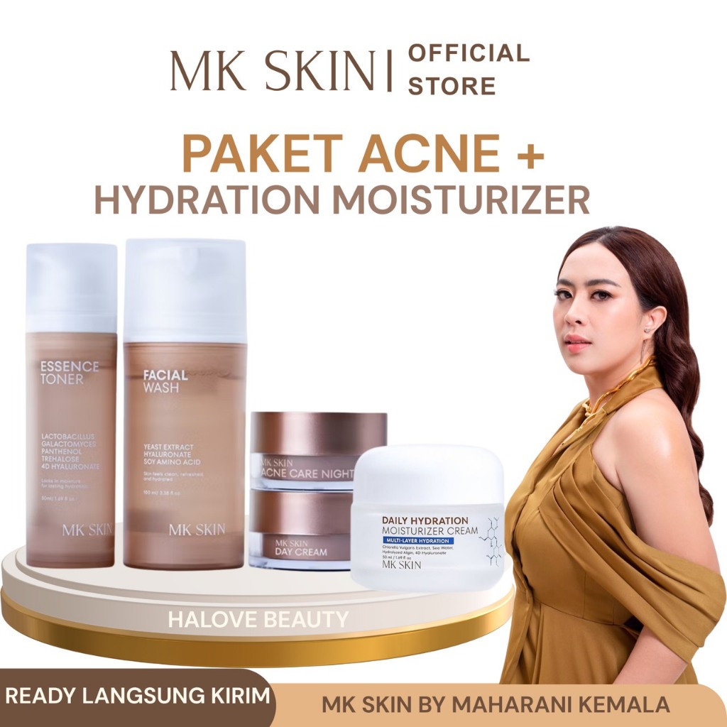 Jual MK SKIN PAKET ACNE SERIES + MOISTURIZER BY MAHARANI KEMALA ...