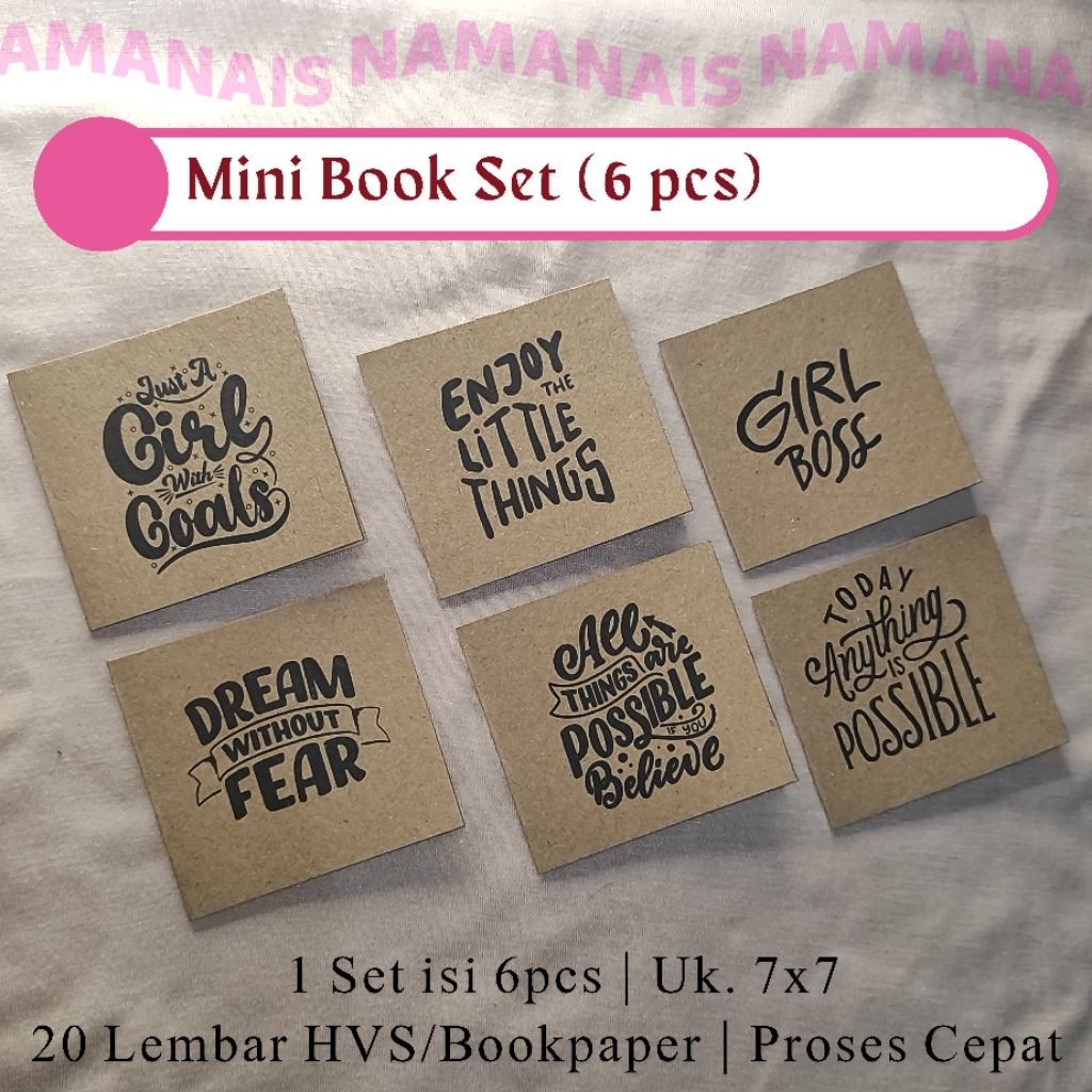 Jual [6 PCS] MINI NOTEBOOK SET || ISI BOOKPAPER 55GSM 20 LEMBAR || BISA ...