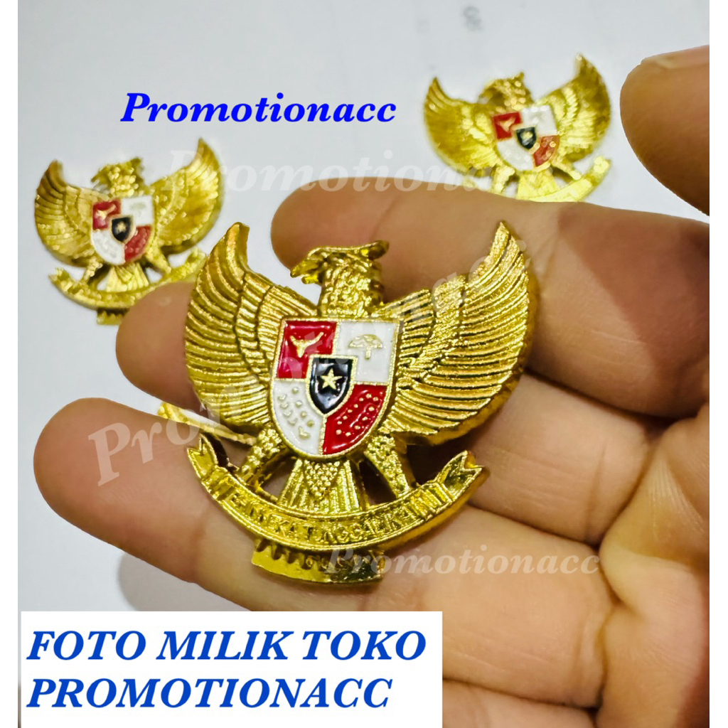 Jual Pin Burung Garuda 3cm Polos Peniti Magnet Cor Logam Kuningan Tebal ...