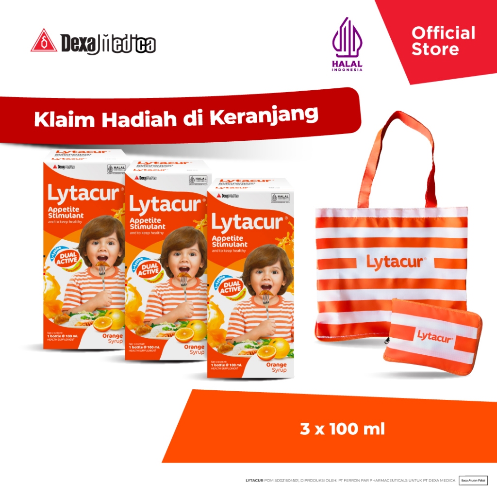 Jual Lytacur Sirup Suplemen Anak Rasa Jeruk 100 ml - Triple Pack ...