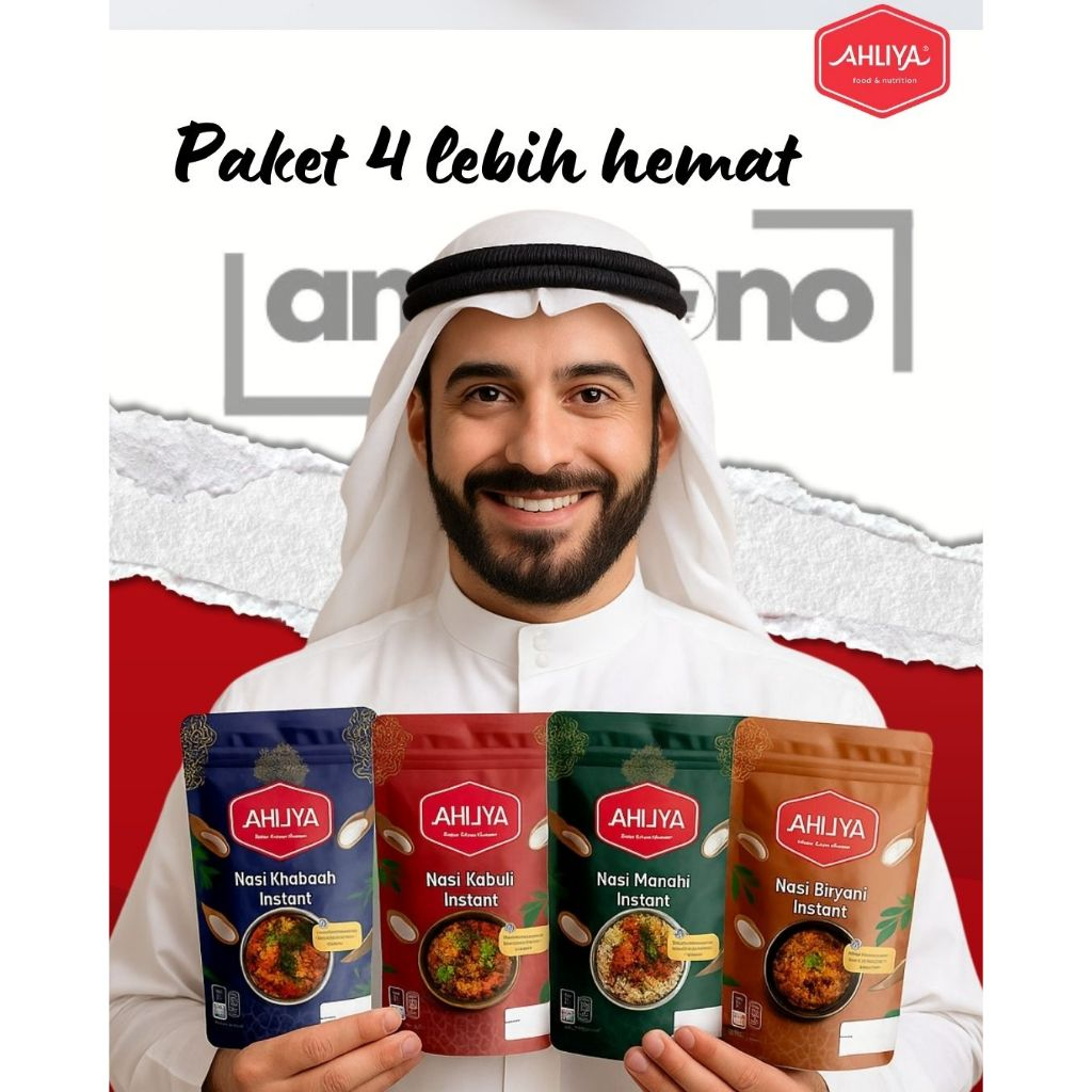 Jual 1 paket instan isi 4 macam (nasi arab nasi india beras basmati ...