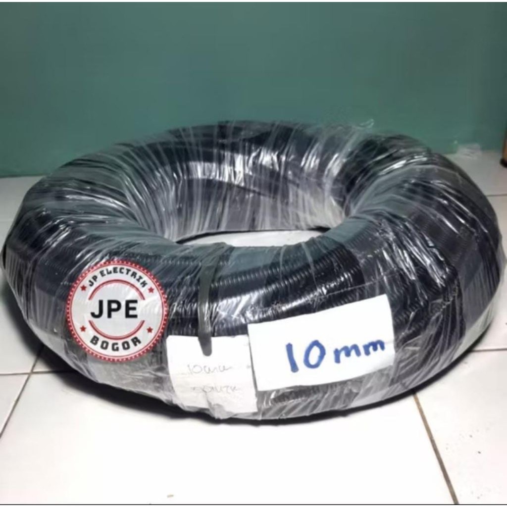 Jual Flexible conduit 10mm PVC Hitam / Selang Flexible 1/2 inch Hitam ...