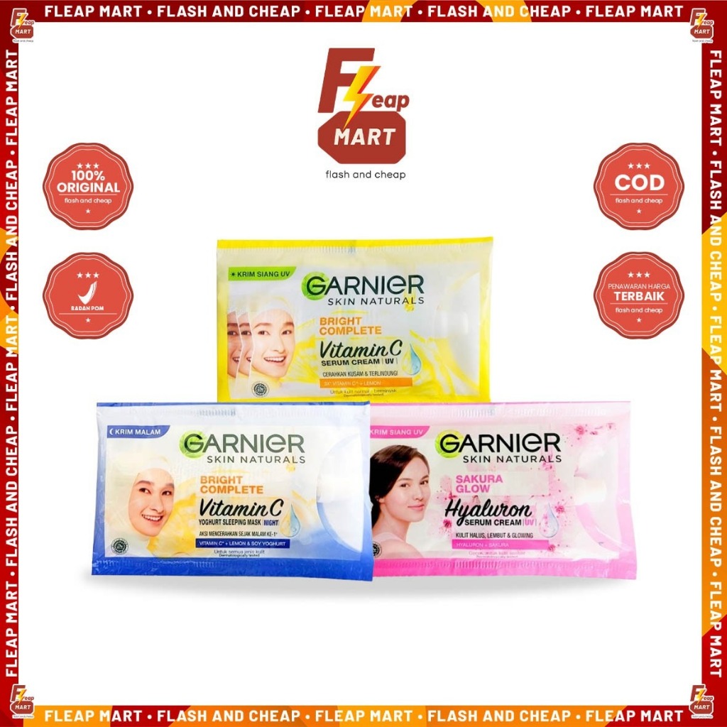 Jual GARNIER Light Complete Yoghurt Sleeping Mask Sachet 7mL | Shopee ...