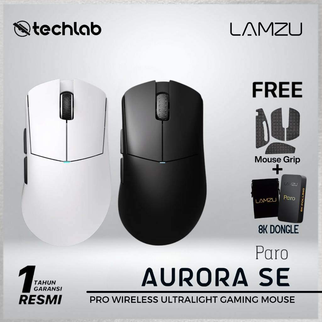 Jual LAMZU Paro Aurora 8K Ultralight Gaming Mouse Dual Mode Ergonomic ...