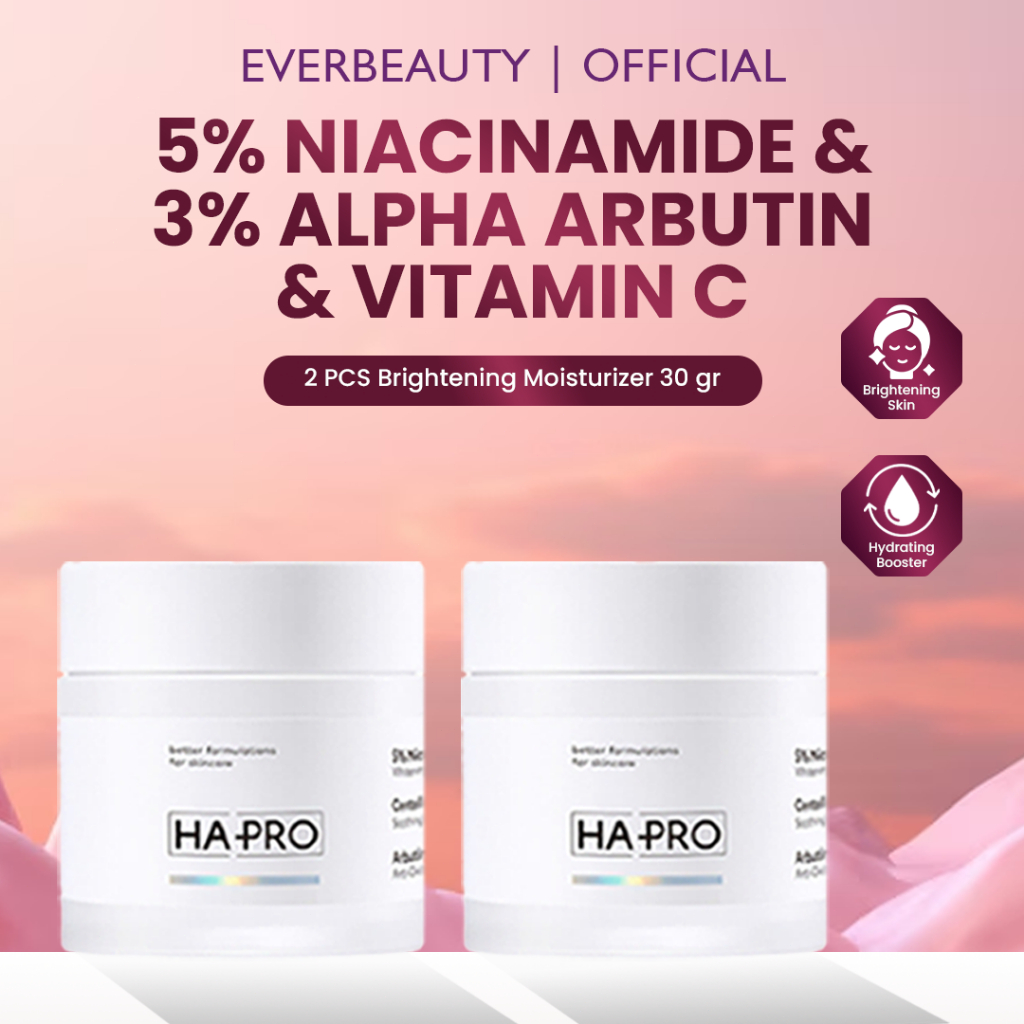 Jual HA PRO Moisturizer Niacinamide Arbutin Whitening Glowing Cream ...