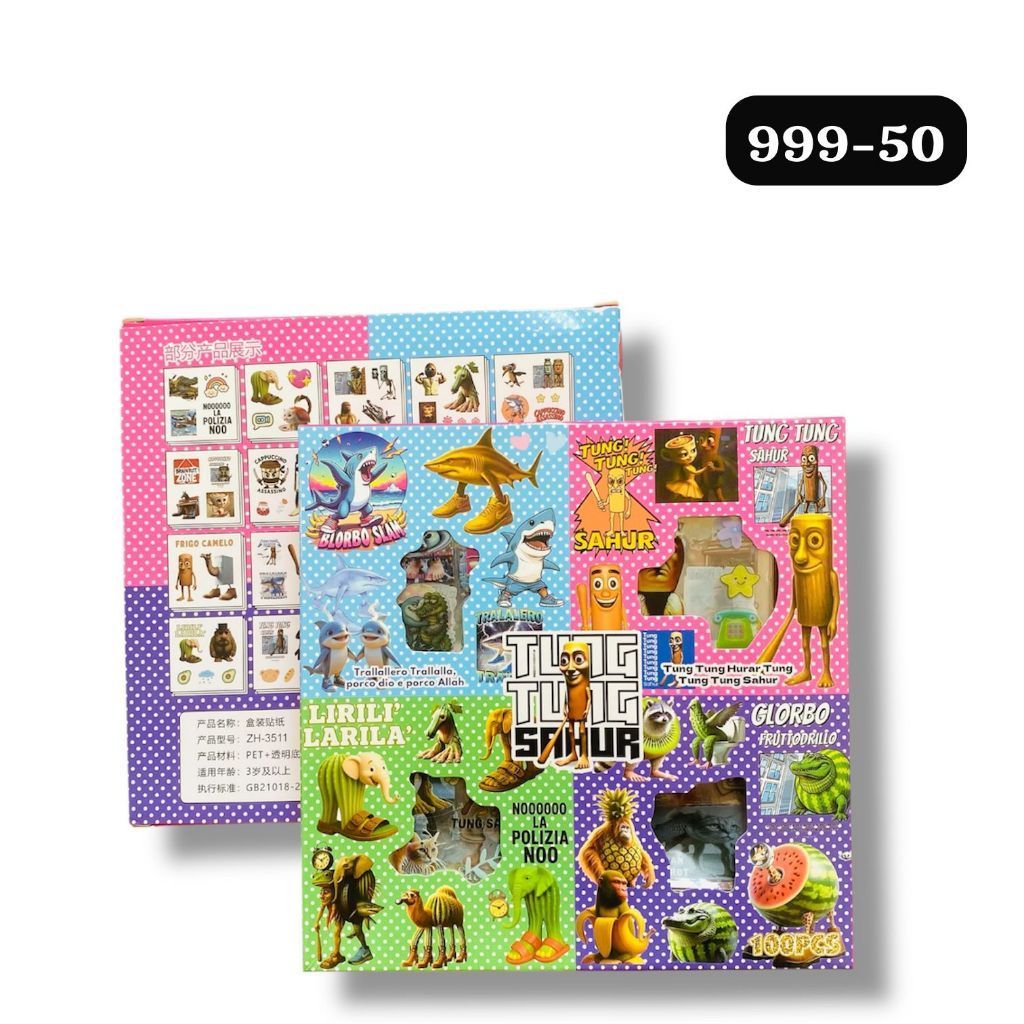 Jual TUNG TUNG SAHUR STICKER box Set Isi 100pcs STIKER TEMPELAN STIKER ...
