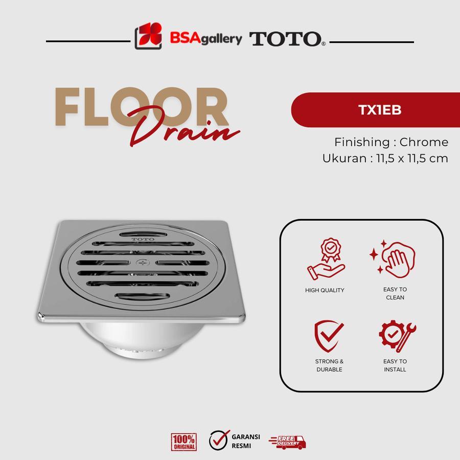 Jual FLOOR DRAIN TOTO TX1EB /SARINGAN GOT TOTO ORIGINAL ANTI BAU & SERANGGA | Shopee Indonesia
