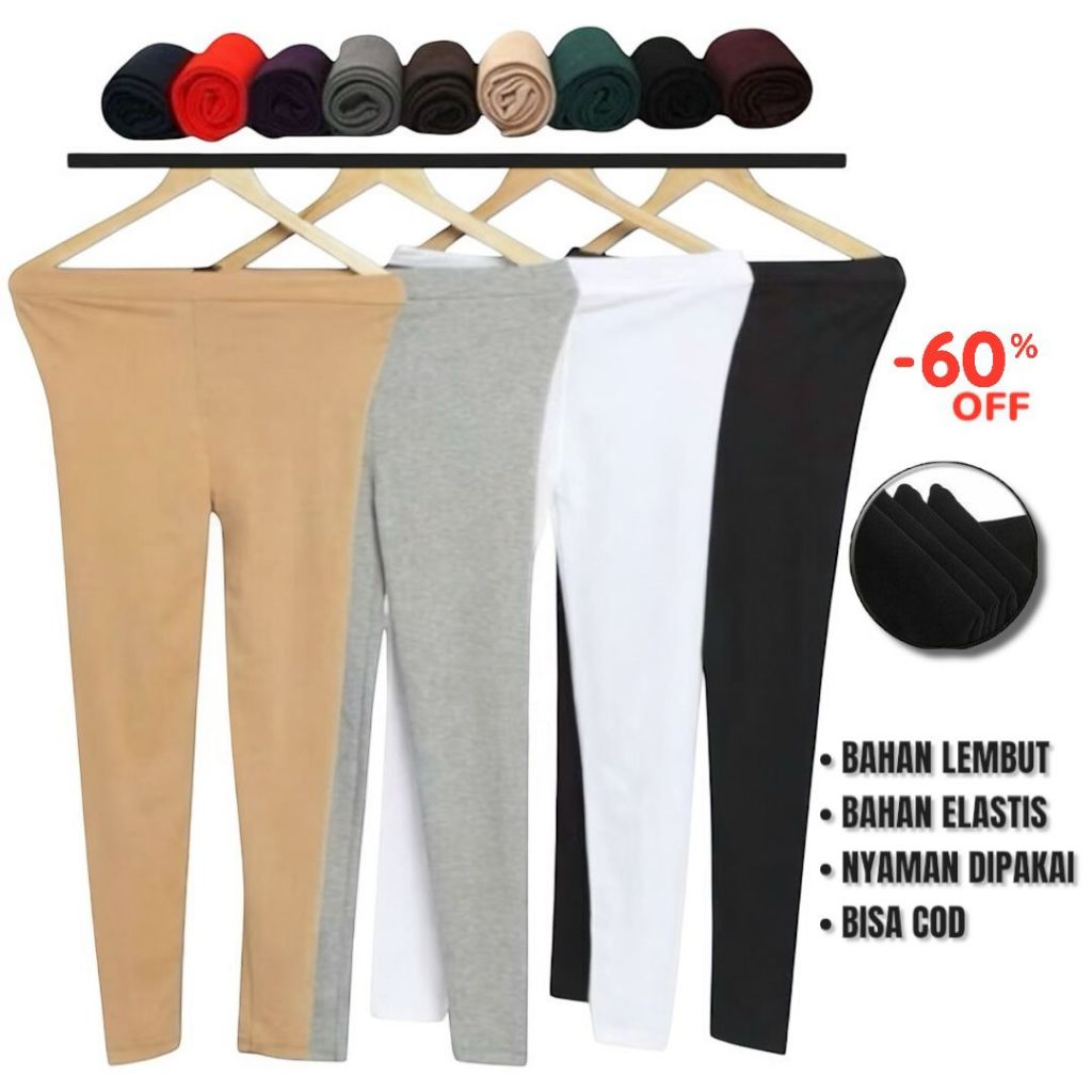 Jual Celana Legging Putih Dewasa Standar & Jumbo / Legging Panjang ...