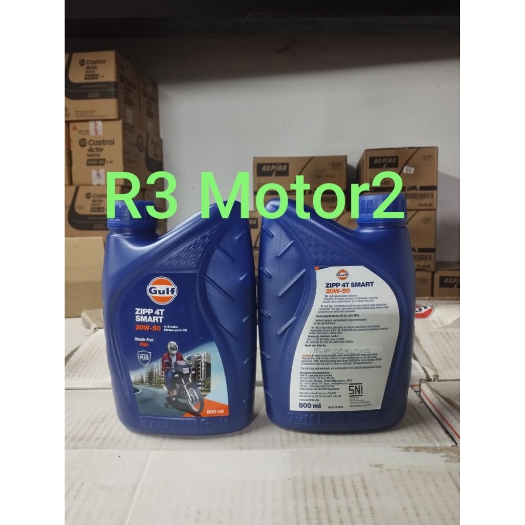 Jual OLI GULF ZIPP 4T SMART 0.8L 20W-50 API SG/JASO MA2 UNTUK ALL MOTOR ...