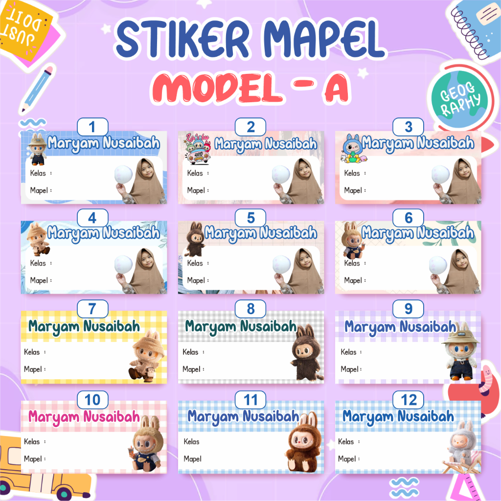 Jual Stiker mapel- buku sekolah - stiker buku | Shopee Indonesia