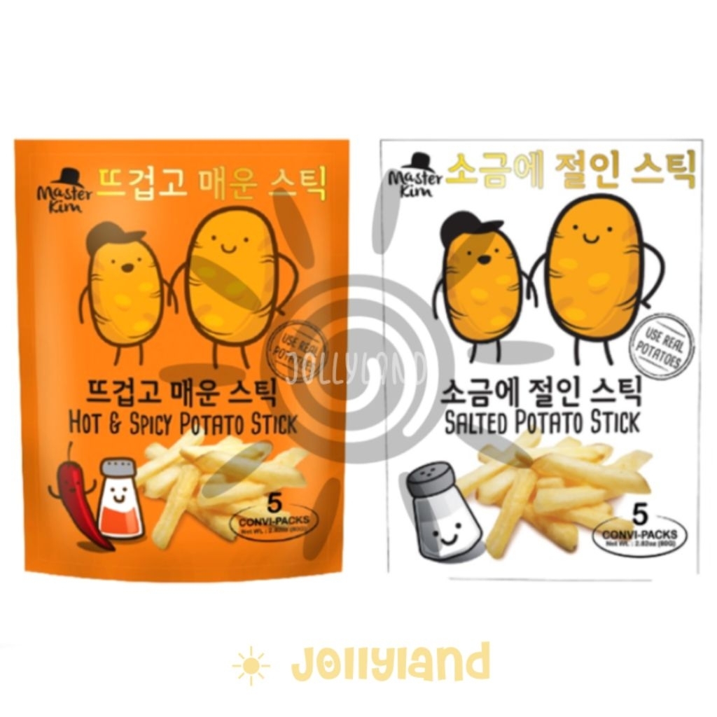 Jual Master Kim Potato Stick Salted, Hot & Spicy Stik Kentang Asin ...