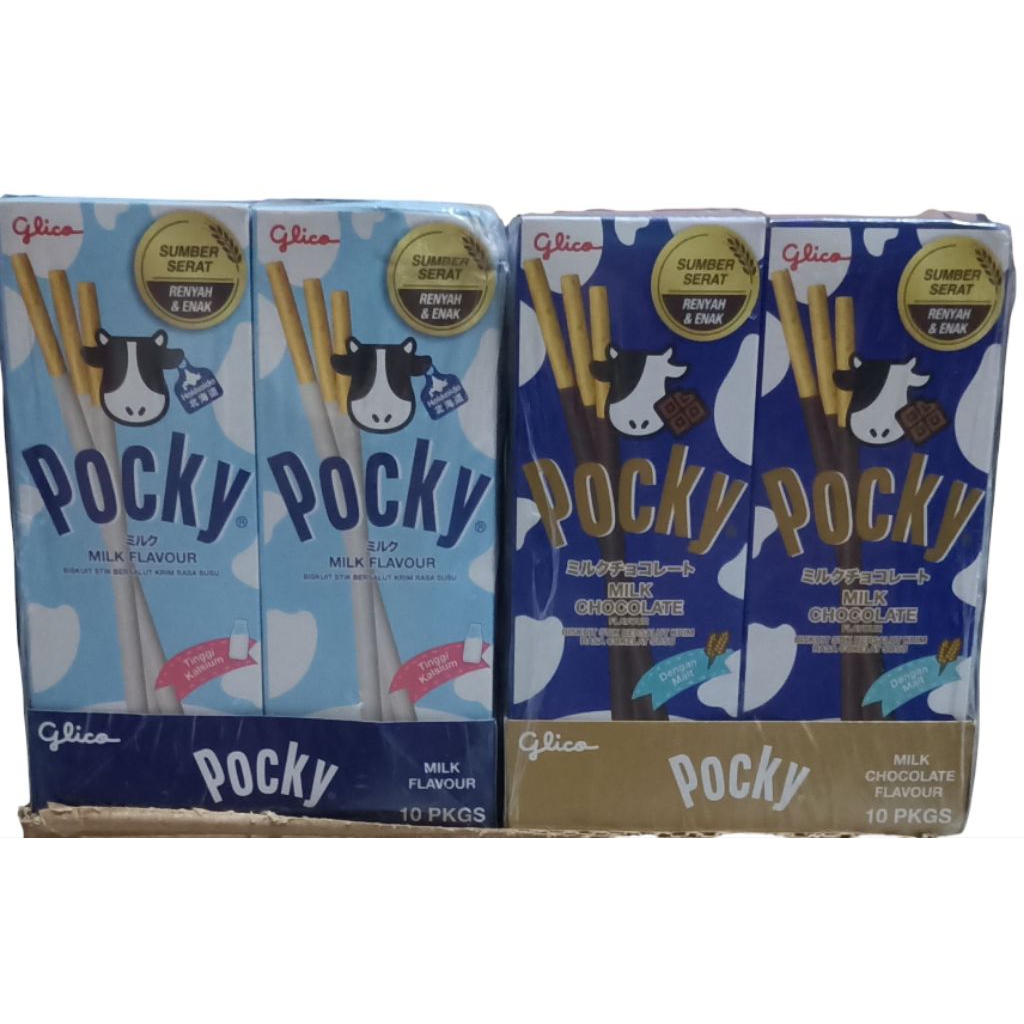 Jual Glico POCKY 1 box isi 10 pcs Variant Terbaru Milk / Milk chocolate ...