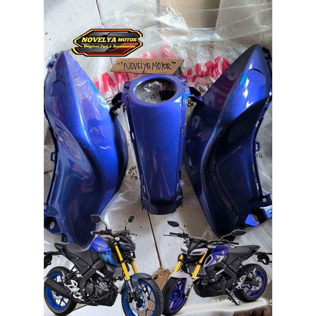 Jual COVER TANGKI MT15 MT 15 BIRU BLUE METALIC ORI YAMAHA B8D-F4139-00 ...