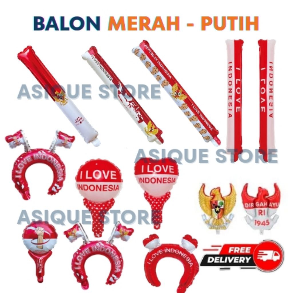 Jual Balon Merah Putih HUT RI Dirgahayu / Aksesoris 17 Agustus | Shopee ...