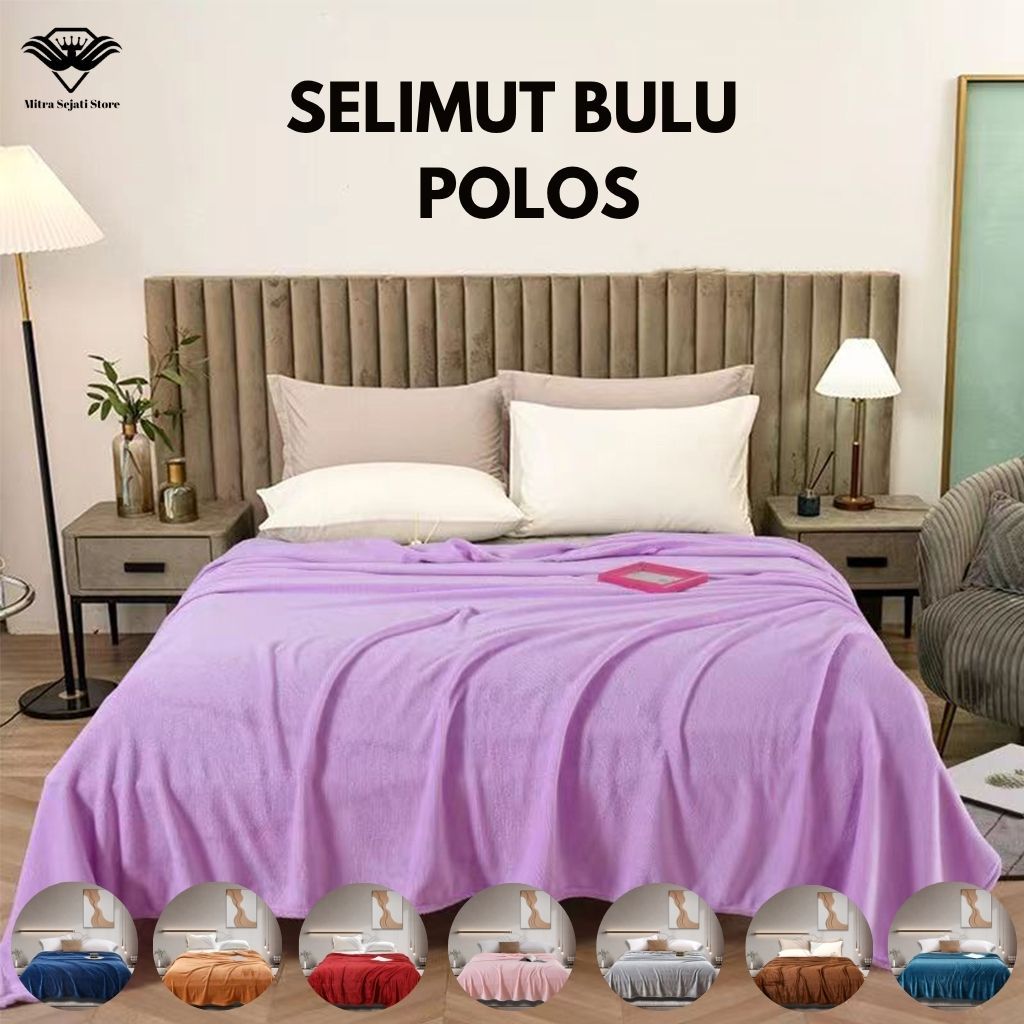 Jual Selimut Lembut 150x200/180x200/200X220 Pola Polos Dewasa Terlaris ...