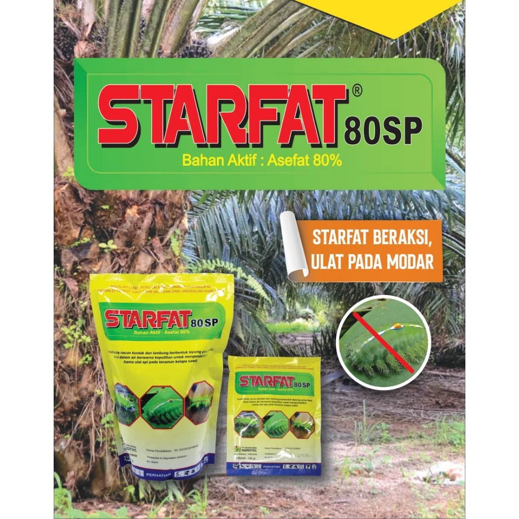 Jual Insektisida STARFAT 80 SP 100GR Dan 400GR – Racun Kontak Hama Ulat ...