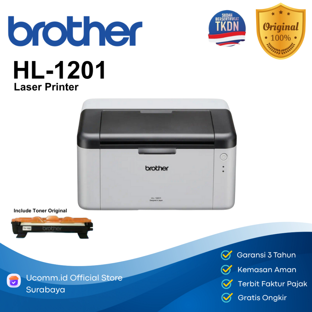 Jual Printer Brother HL-1201 HL1201 Laser Mono Monochrome Original ...