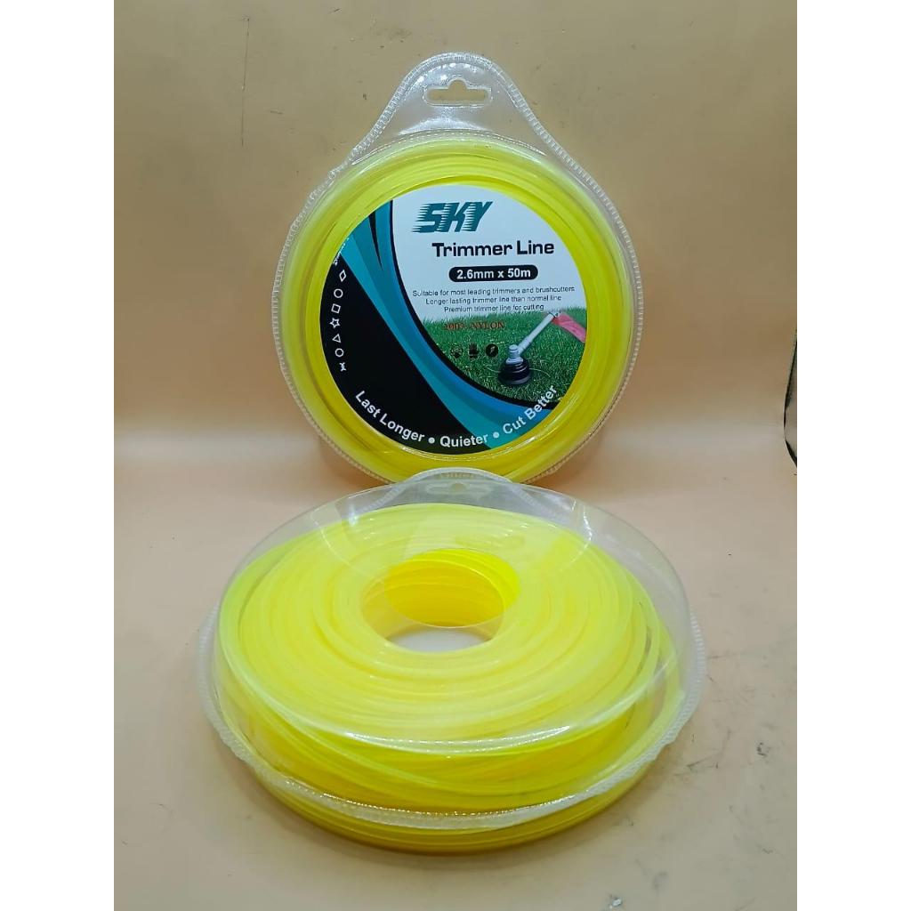 Jual Tali Senar Potong Rumput /Trimmer Line 2,6mm X 50meter | Shopee ...
